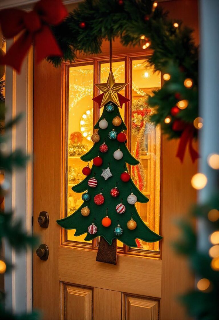 35 Gorgeous Christmas Front Door Decor Ideas to Welcome the Holiday Magic!